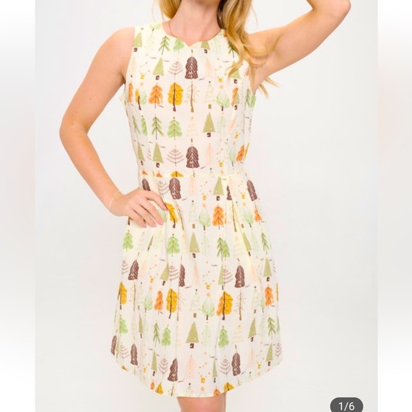 Sm Wardrobe | Dresses | Trees Printed Dress | Poshmark